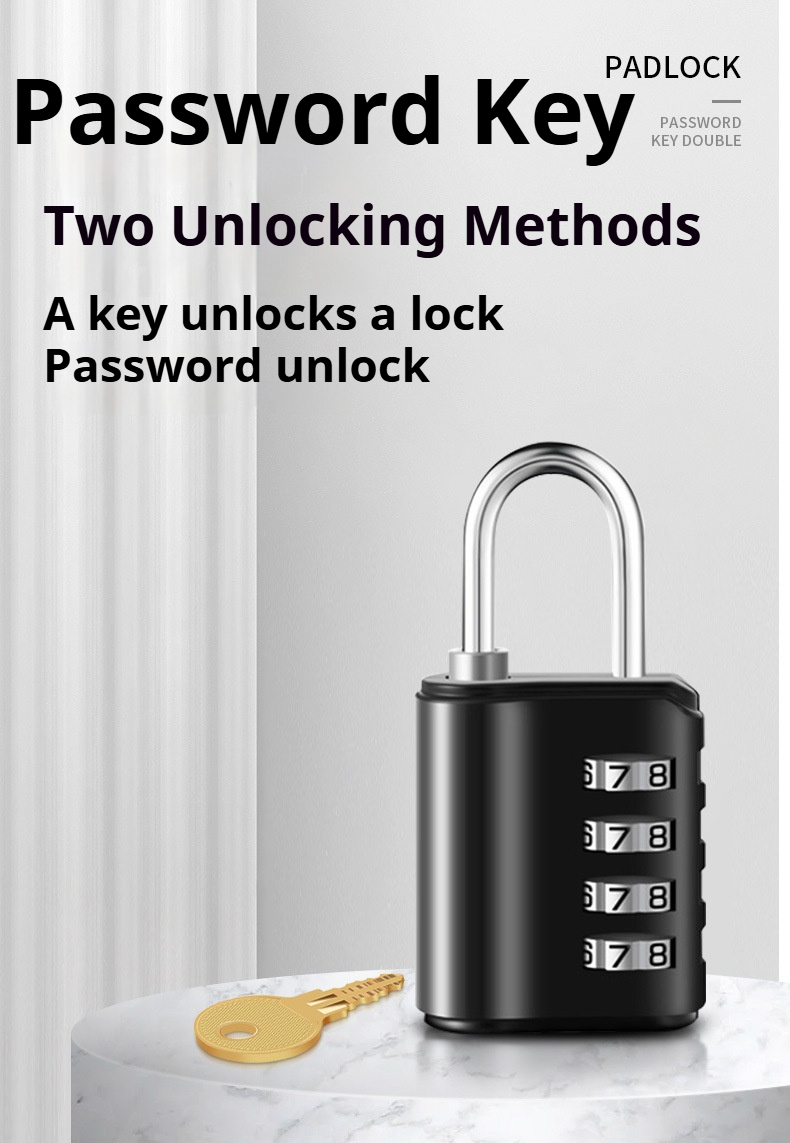Password key two-in-one Zinc Alloy Combination Padlock Digital Padlock ...