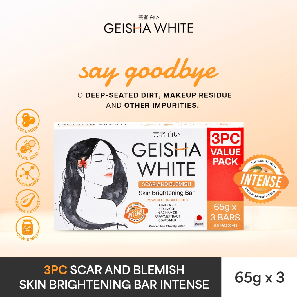 Geisha White Intense Exfoliating Kojic Bar Intense & Classic Whitening ...