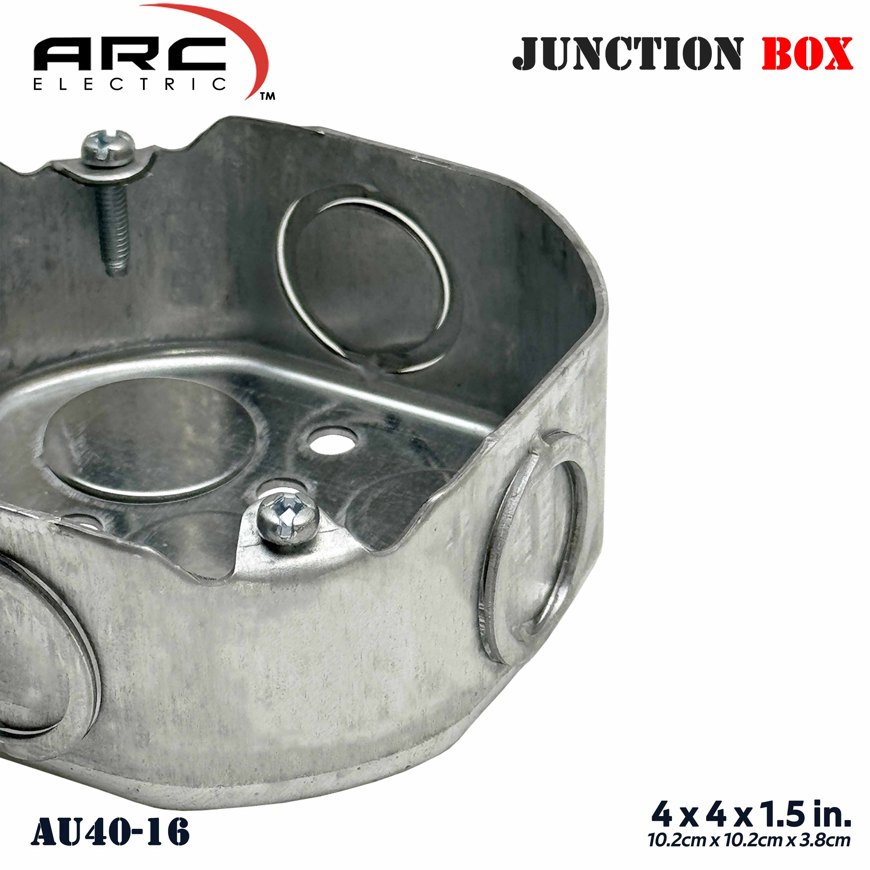 ARC JUNCTION BOX Heavy Duty Metal Deep-Type 1/2" & 3/4" Knockout Hole ...