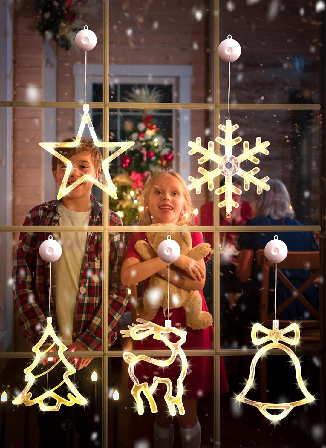 Christmas Led Suction Cup Light String Window Display Scene Decoration ...