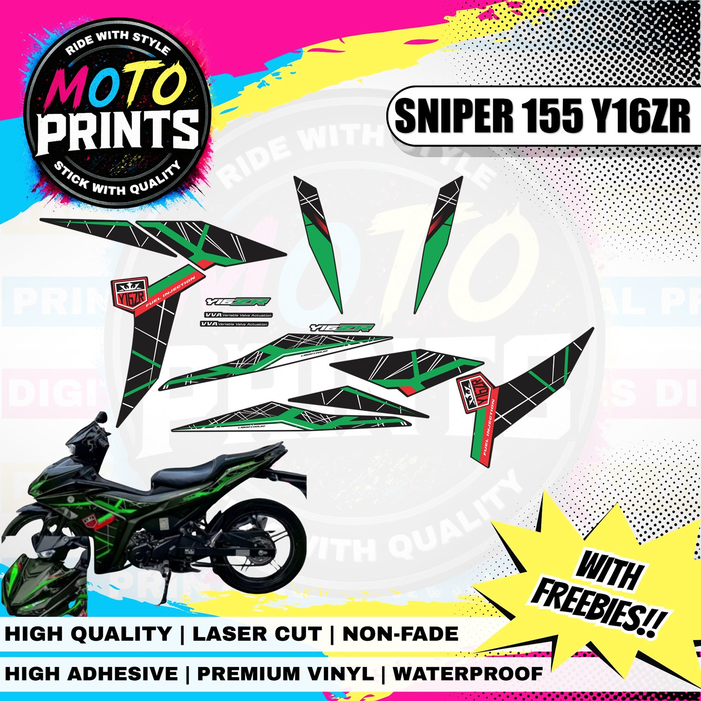 YAMAHA SNIPER 155 Y16ZR MALAYSIAN X 2025 DESIGN DECALS STICKER ...