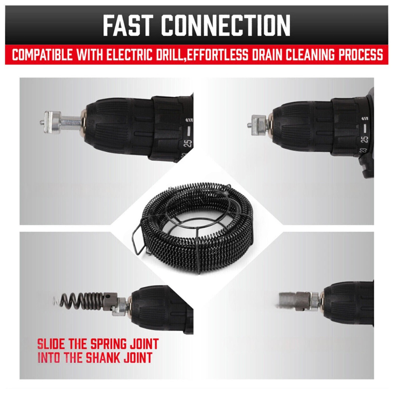 6/9/15M Sewer Dredging Spring Cleaner Machine Extension for kitchen ...