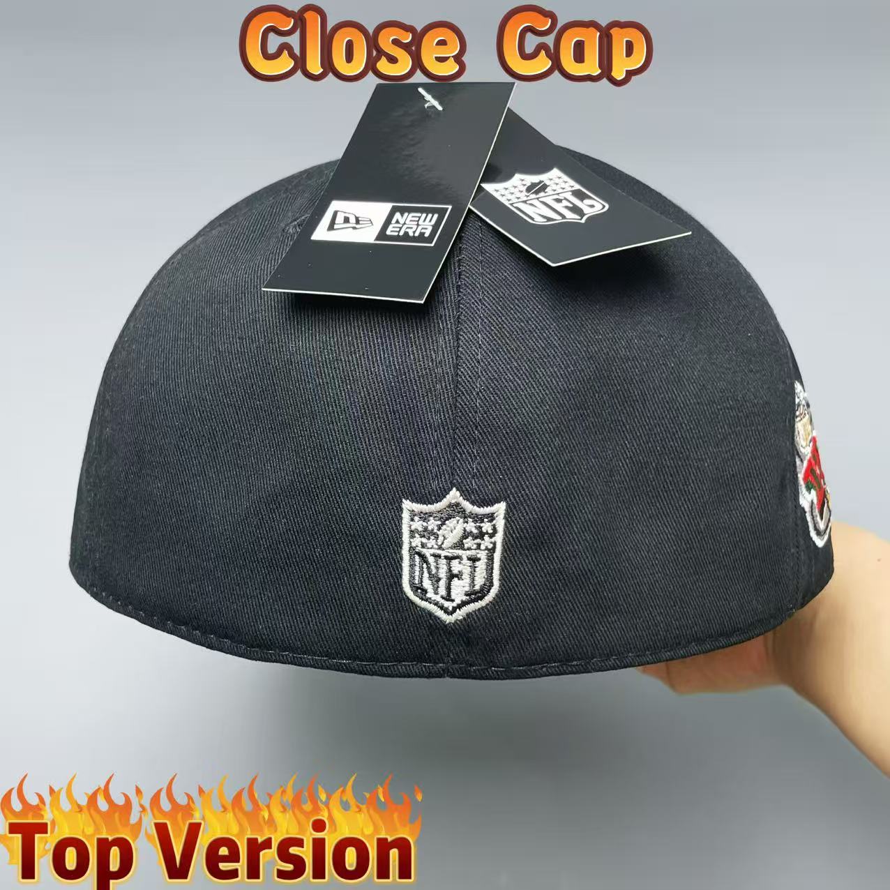 REALFIRE Raiders Not Adjustable 57cm Size 7 1/8 Baseball Close Cap Top Version Dad hat Hat Men ...