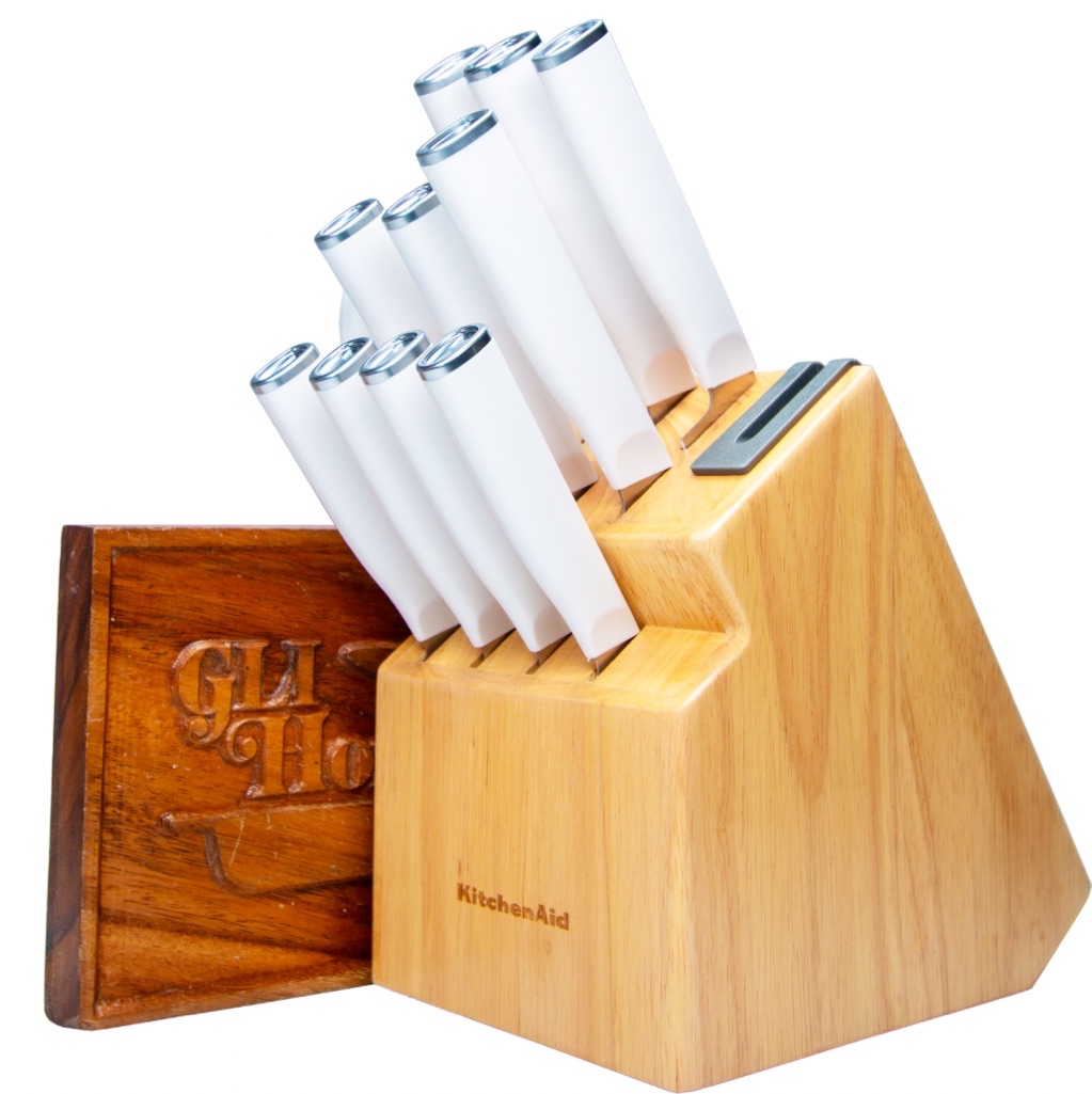 KitchenAid 12-Piece Cutlery Set with Block and Built in Sharpener ...