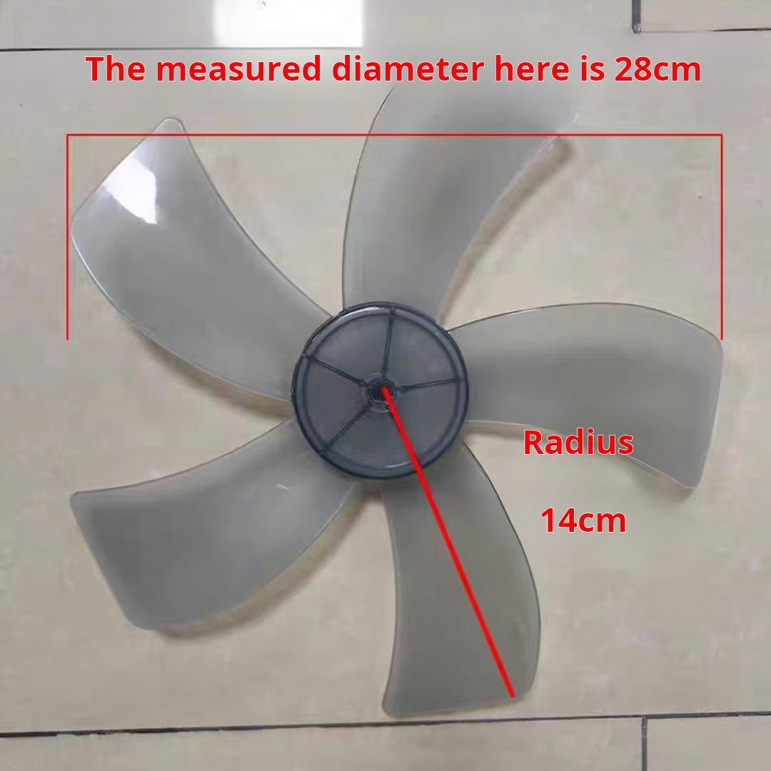12-18 Inch Plastic Fan Blade Five Leaves With Nut Cover For Pedestal ...