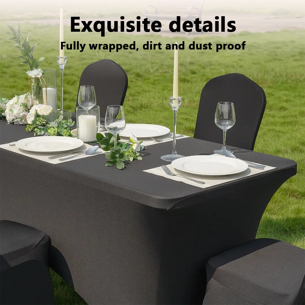 Multi-color Hotel flexible tablecloth rectangular elastic bar cocktail ...
