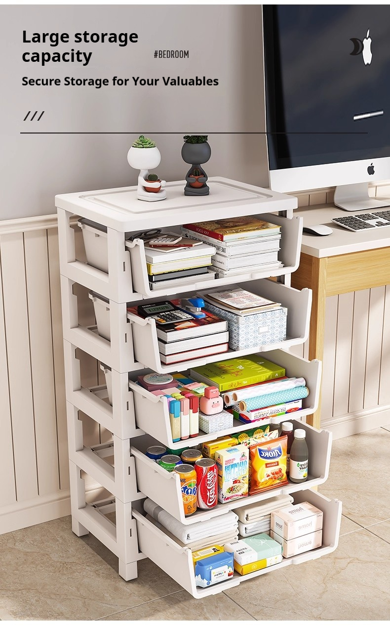 Chic Multi-Layer Plastic Drawer Cabinet For Clothes With Wheels Cabinet ...