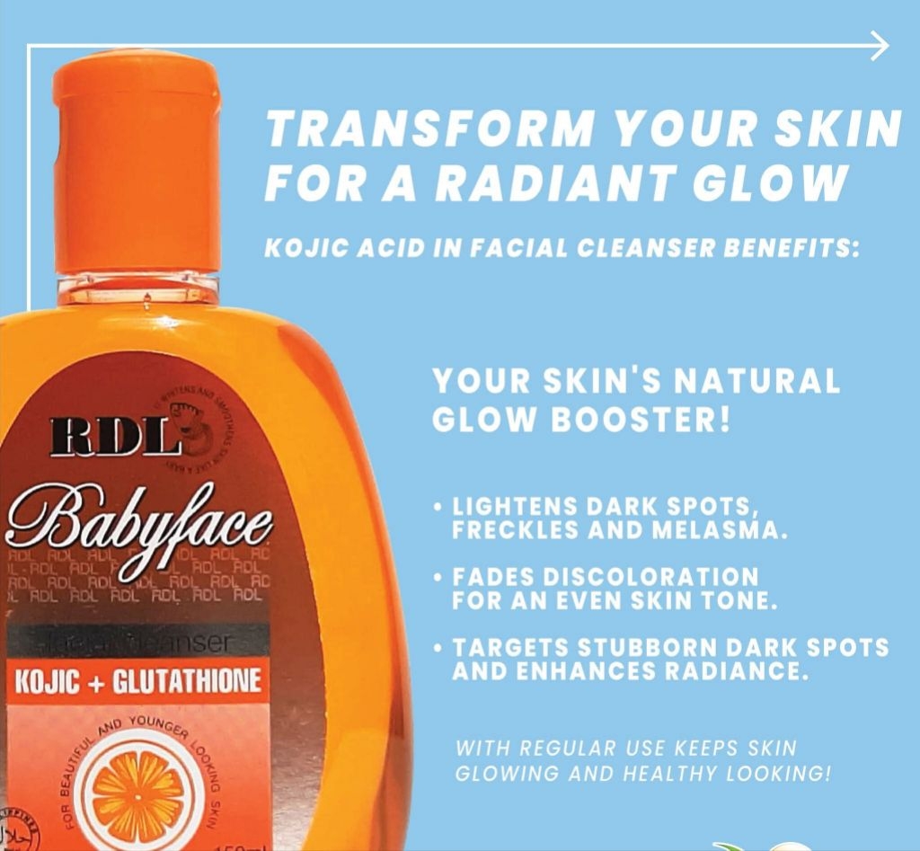 RDL BABYFACE Kojic + Glutathione Cleanser 250ml | Shopee Philippines
