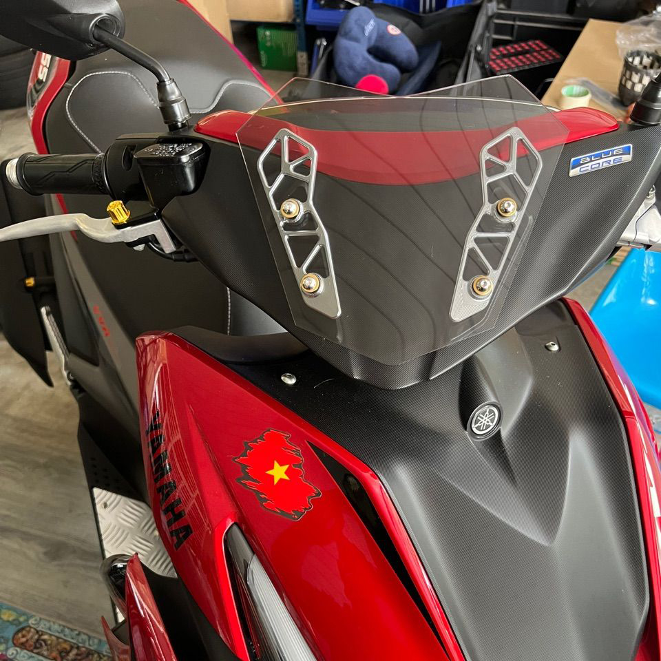 S-TOP GARNISH WINDSHIELD FOR YAMAHA AEROX V1 AEROX V2 FULL CNC | Shopee ...