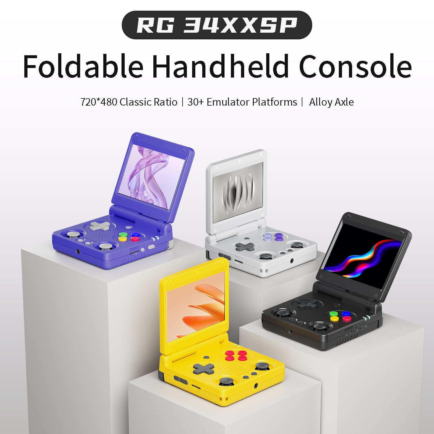 Anbernic RG 34XXSP Portable Foldable Retro Handheld Linux 64-bit Game ...