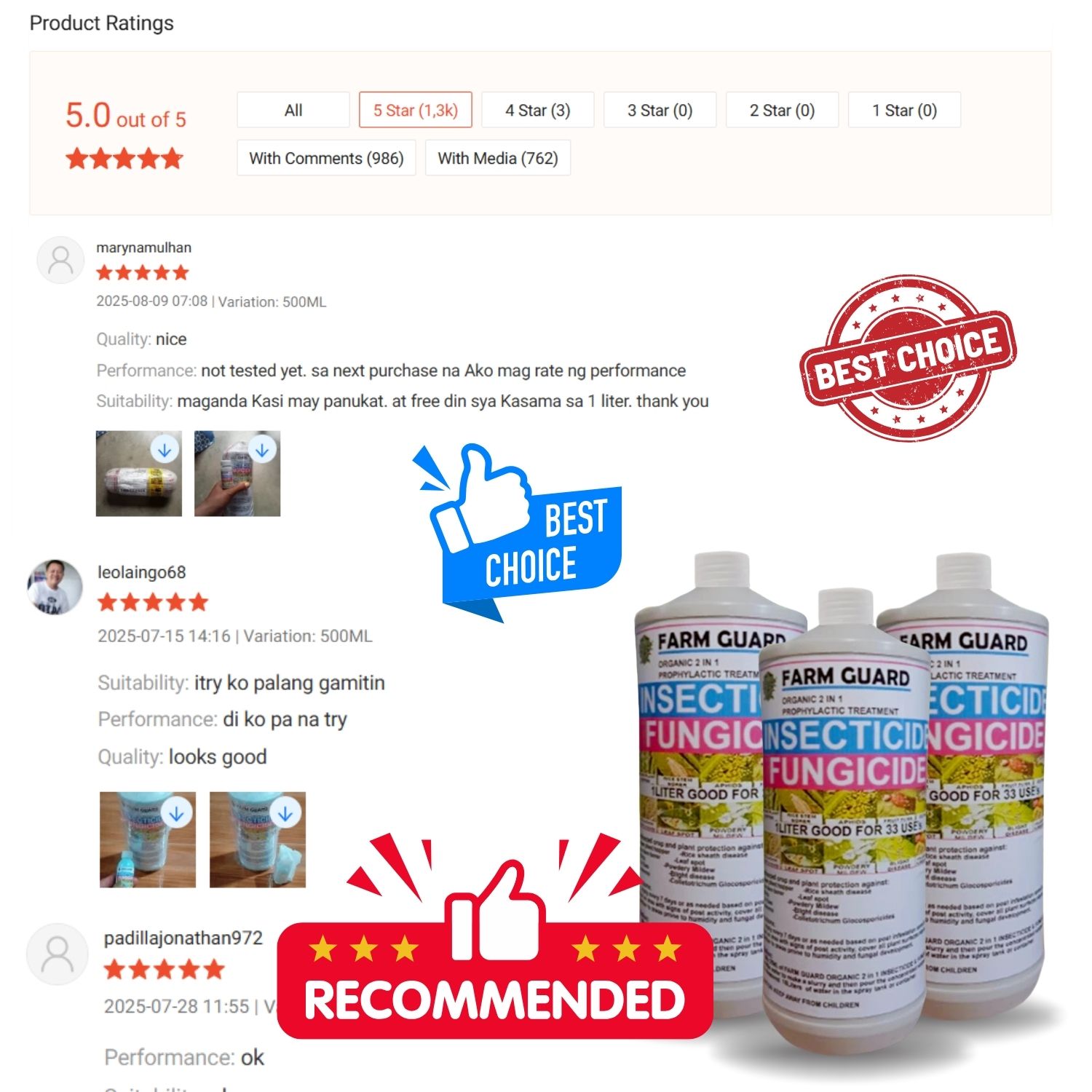 FARMGUARD 2-IN-1 ORGANIC INSECTICIDE & FUNGICIDE 500ML [ FARM GUARD ...