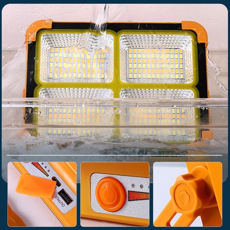Solar Emergency Lights Rechargeable Solar Flashlight LED Flood Light ...