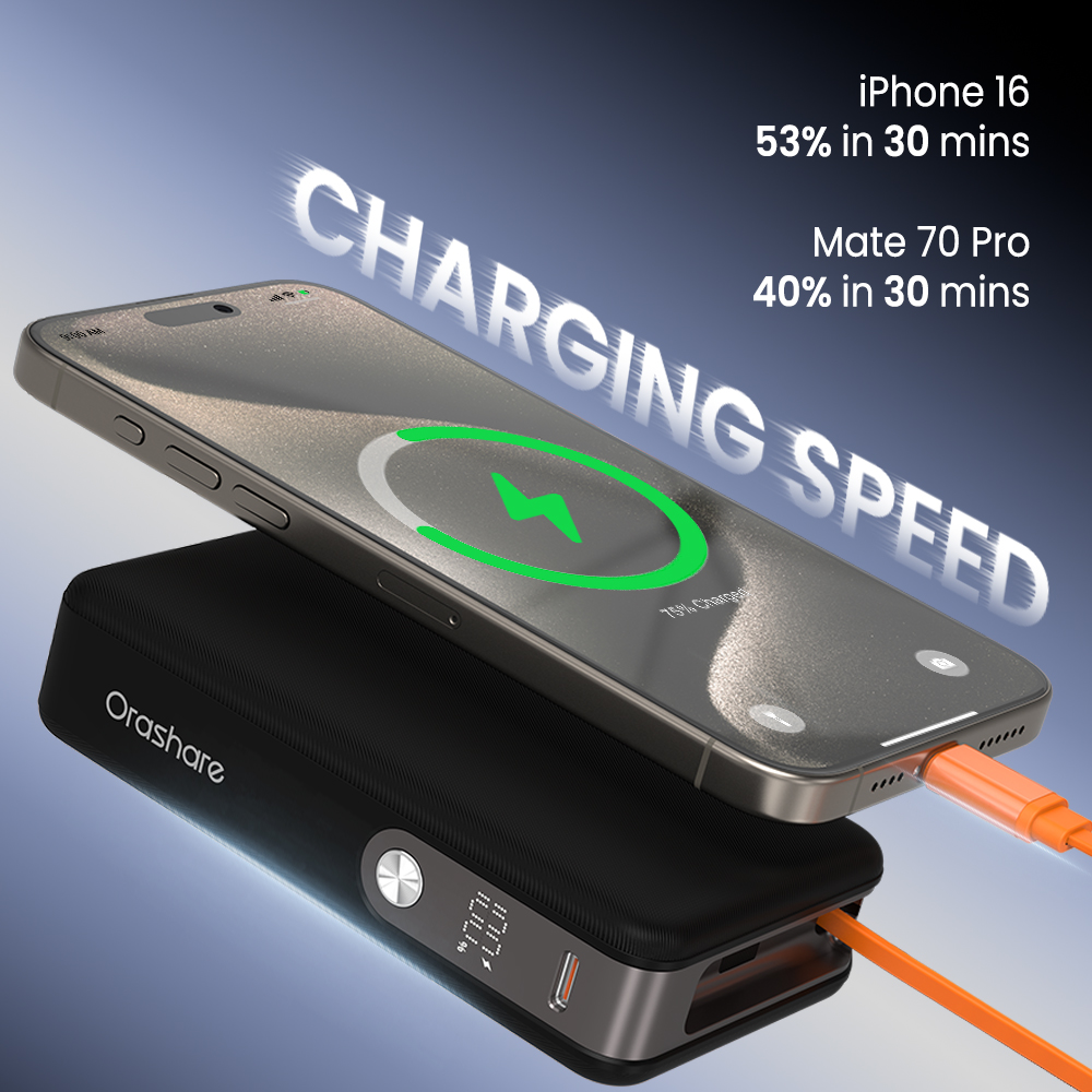 Orashare PR12 35W Powerbank 10000mAh Fast Charging with Built-in Type-C ...