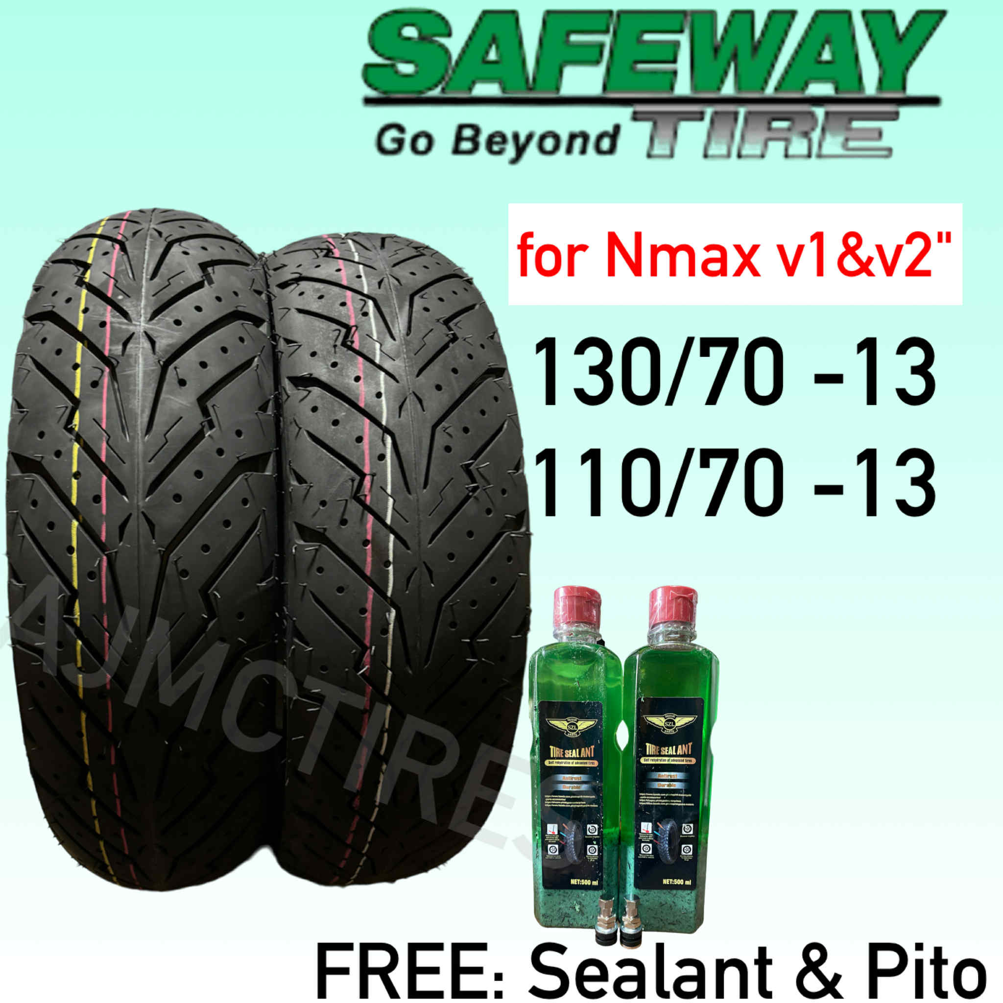 SAFEWAY Tire size 13" SET/PARES for NMAX v1&v2 8ply Rating (FREE ...