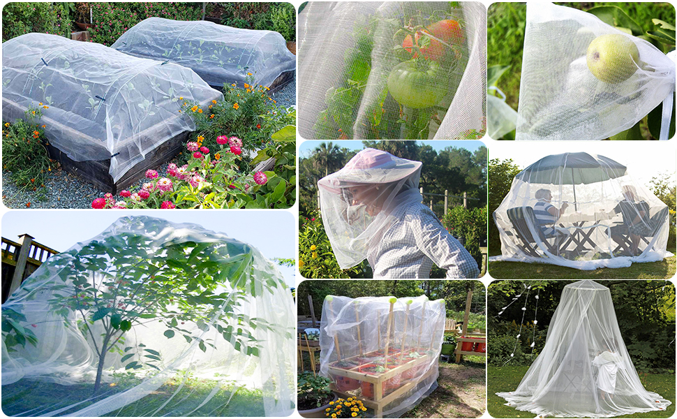 60Mesh Anti-Insect Bird Nets Farm Vegetable Pest Control Screen Garden ...