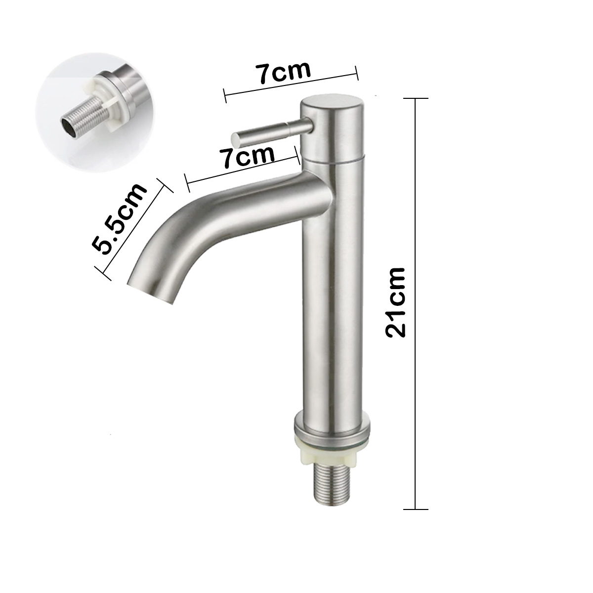 Stainless Steel Basin Faucet Easy to Install Bathroom Lavatory Tap for ...