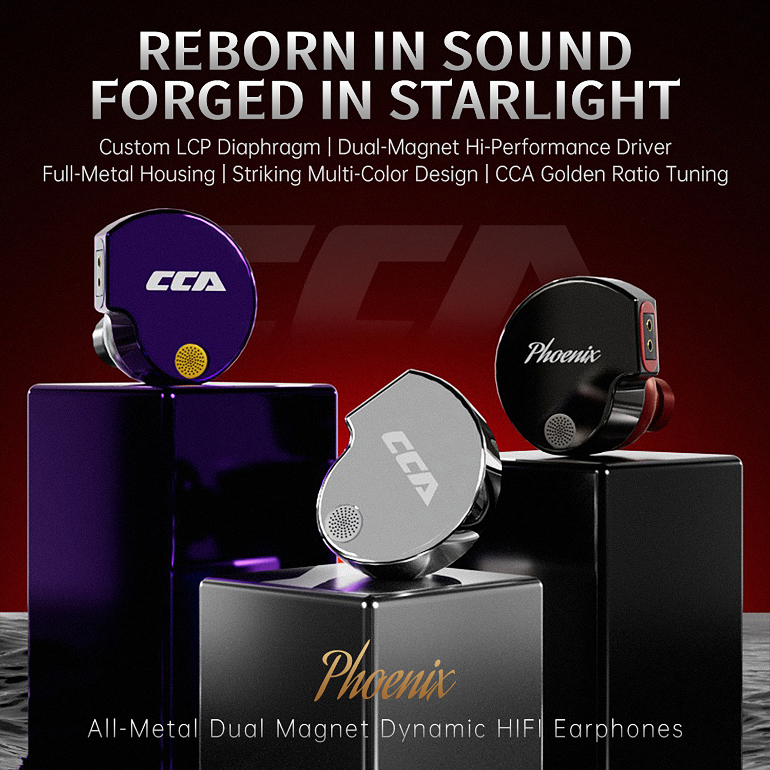 CCA Phoenix Dual Magnetic Sound Engine HIFI Headphones,Portable ...