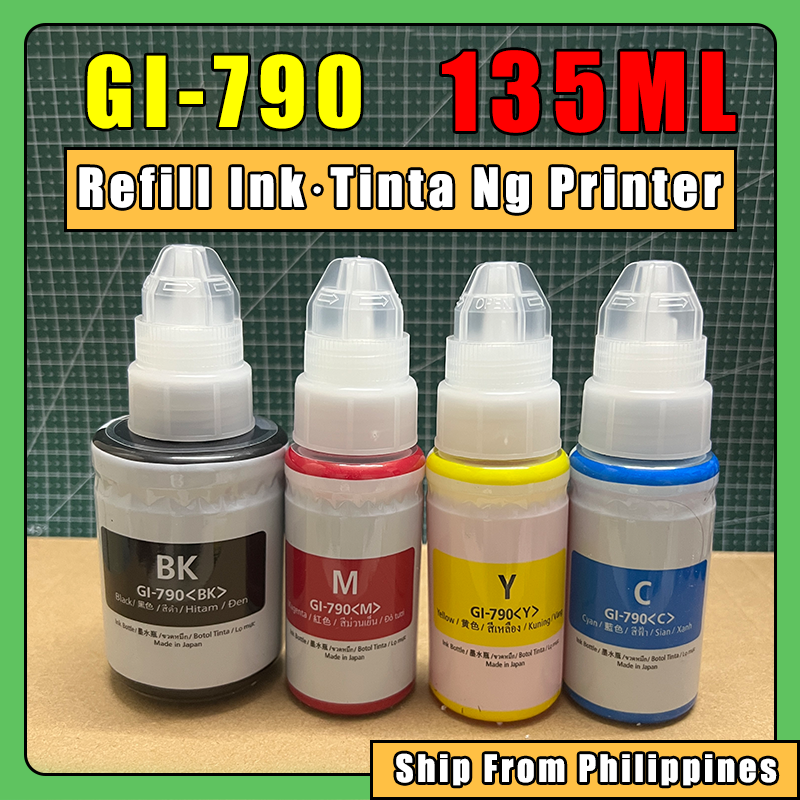 Local Ship Ink GI790 Refill For CANON Printer BKMYC G1000 G2000 G3000 ...