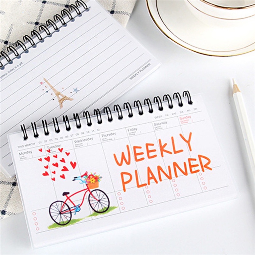Plan Schedule Book Tearable Weekly Plan Student Portable Coil Flip-up ...