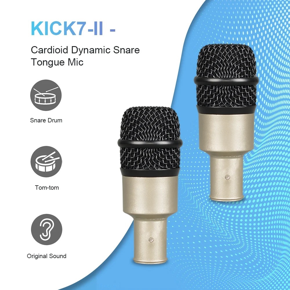 7PCS Drum Kit Microphone Metal Jazz Drum Microphone With Suitcase Box ...