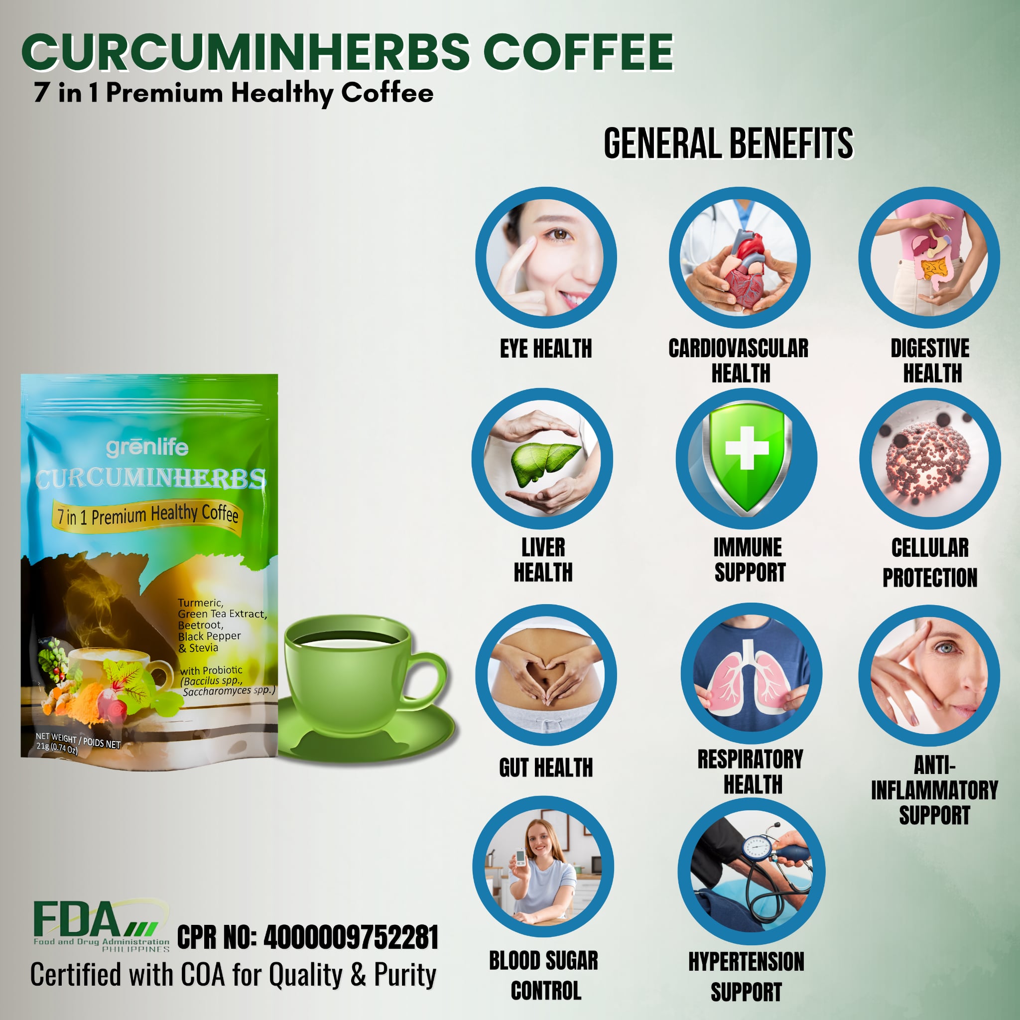 CURCUMINHERBS Coffee | Organic Turmeric Curcumin Herb Coffee Natural ...