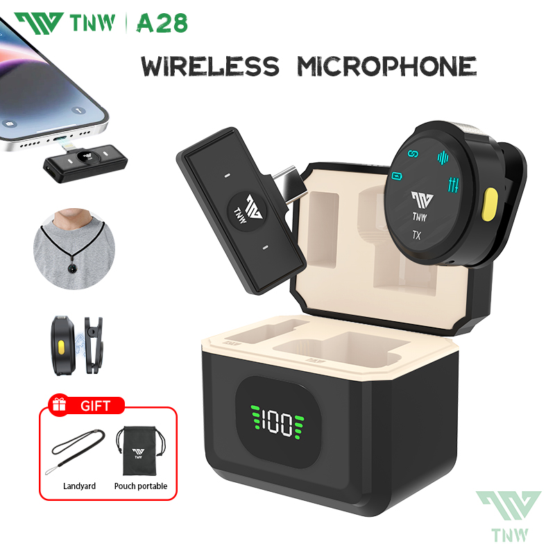TNW A28 Wireless Lavalier Microphone Magnetic Mini Microphone With ...
