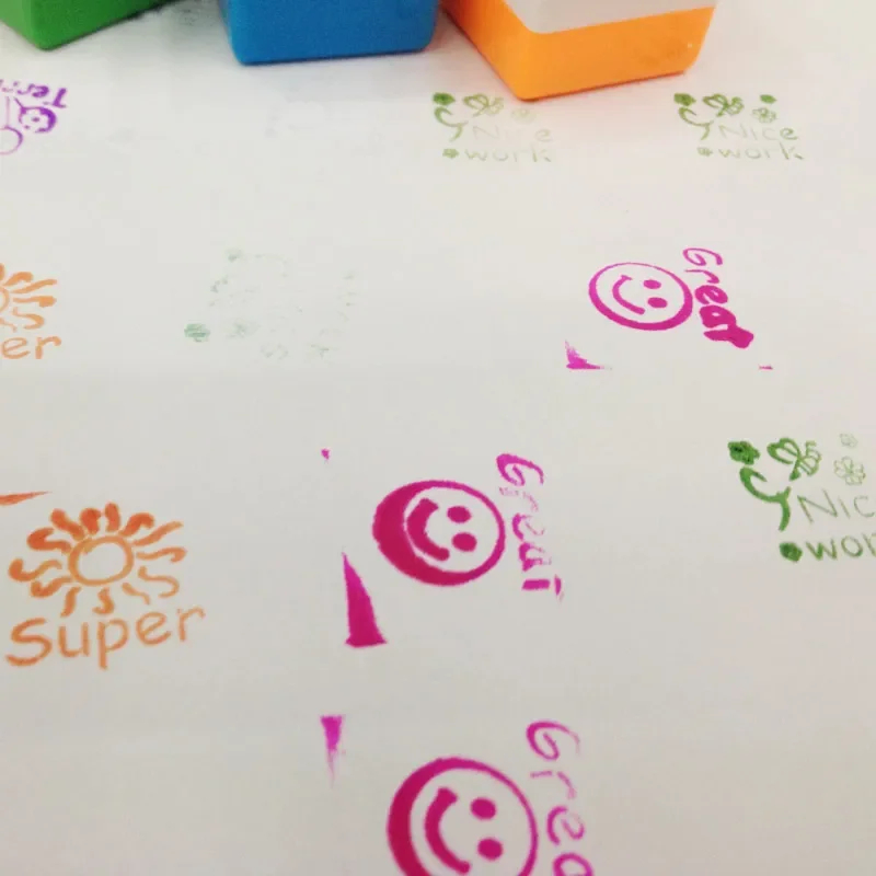 6pcs Cute Teacher Reward Stamps – Self-Inking Praise Seal for Kids ...