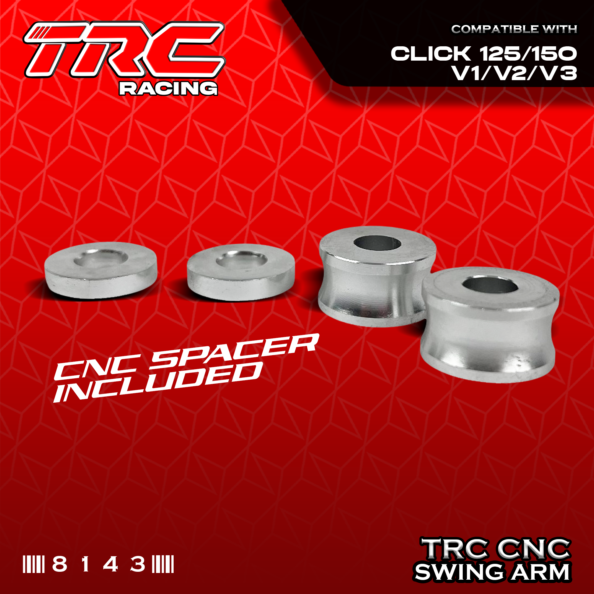 TRC Racing CNC Swing Arm for Click 125/150 v2/v3 8143 | Shopee Philippines