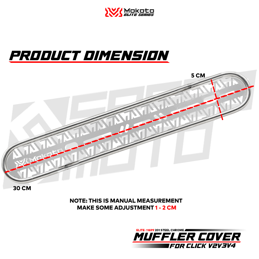 MOKOTO ELITE SERIES HONDA CLICK V2/V3/V4 MUFFLER COVER ELITE-11699 ...
