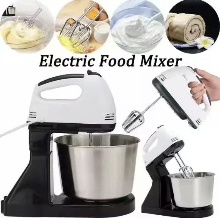 CCQ Hand Mixer 7 Speed Electric Mixer with Stand and Stainless Bowl ...
