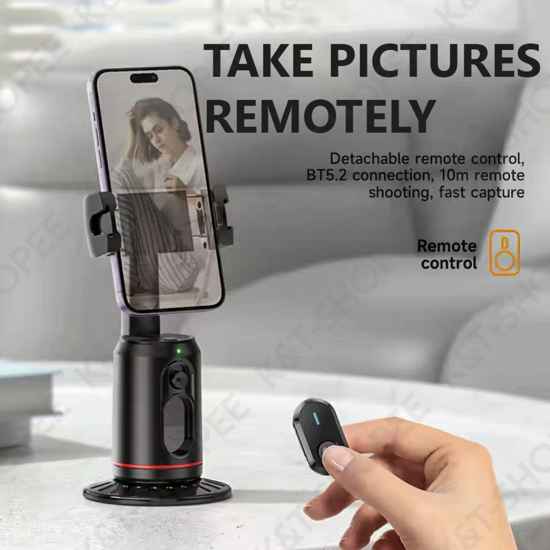 Q02 Smart Auto-Tracking Selfie Tripod AI Motion Face Tracker 360 ...