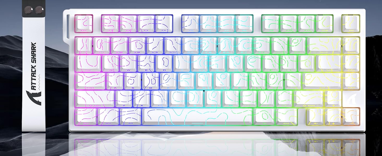 Attack Shark R82 HE Rapid Trigger Keyboard Magnetic Switch with 0.005MM ...