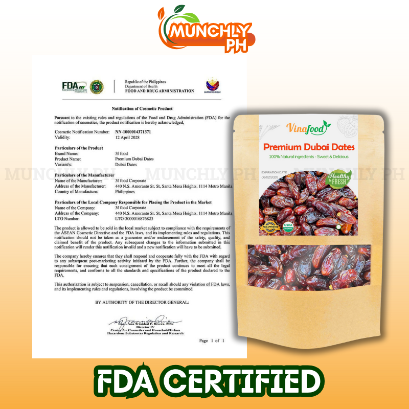 [BUY 1 FREE 1] Premium Dubai Dates Munchly PH Vinafood, Naturally Sweet ...