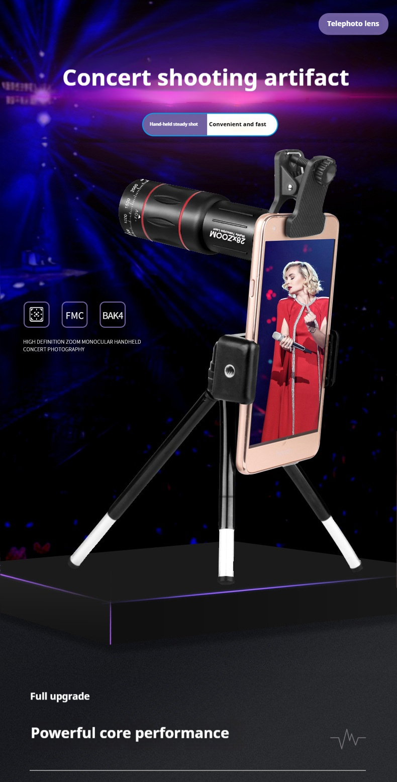 36X mobile phone telephoto lens 4K HD camera 36X Zoom Mobile Phone Lens ...