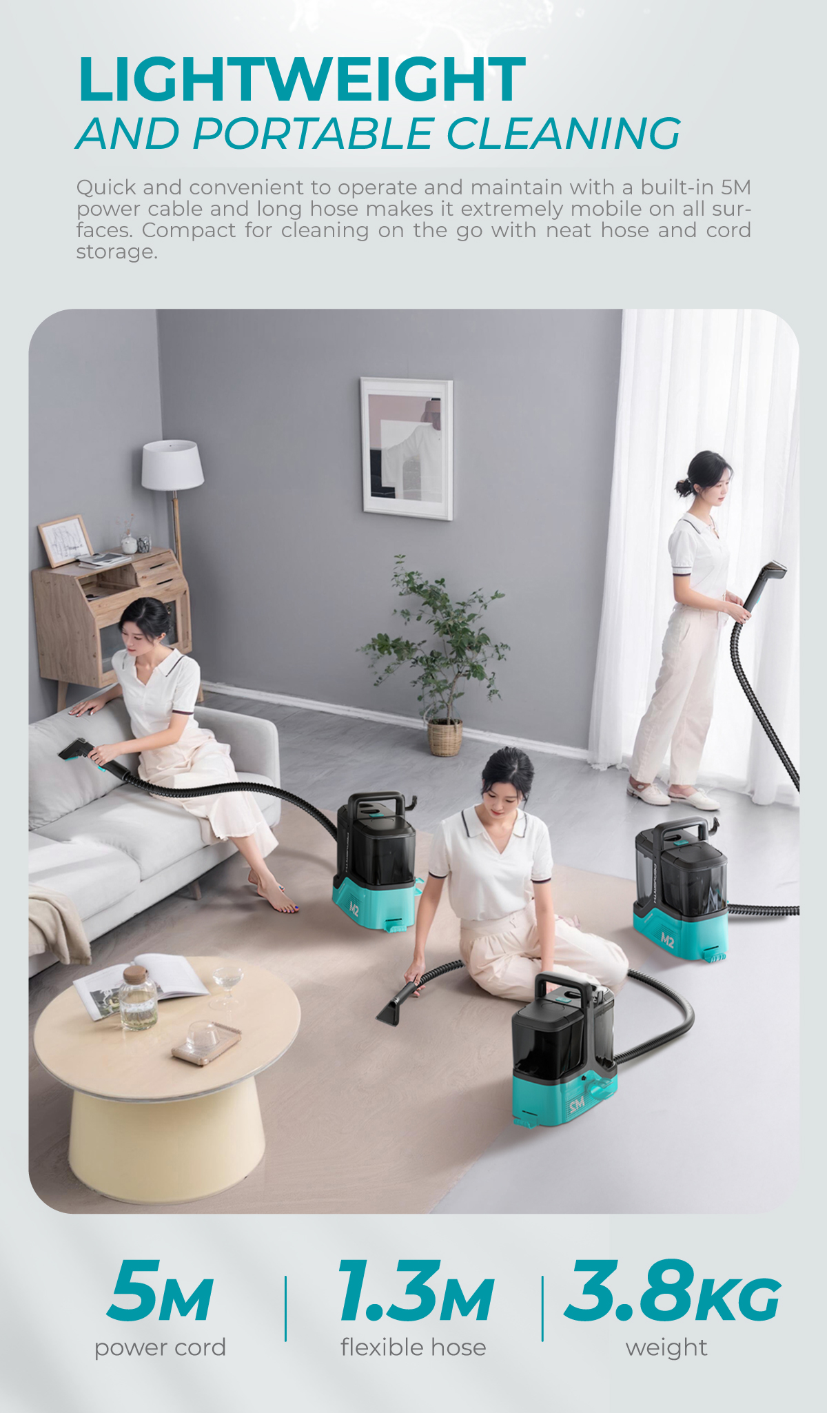 PerySmith CleanPro M2 II Portable Spot Cleaner Wet and Dry Carpet ...