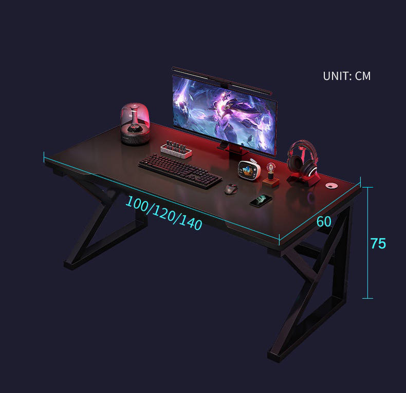 Desktop gaming desk, modern computer desk, simple style for gaming ...