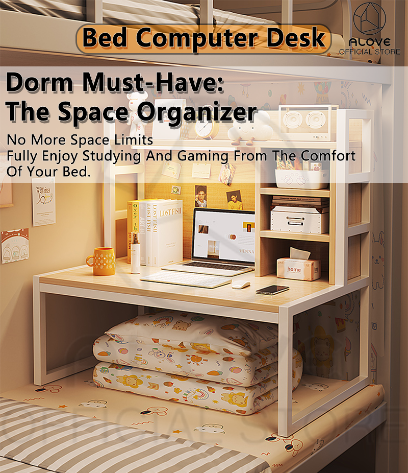 Studnet Bed Study Desk Bed Computer Table Bed Student Dormitory Storage ...