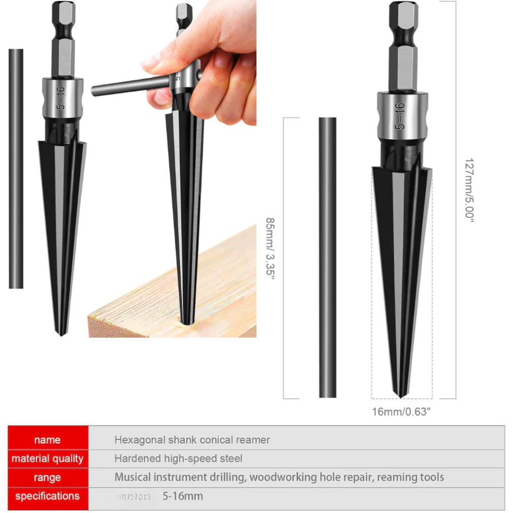 Bridge Pin Hole Hand Held Reamer T Tapered 6 Fluted Chamfer Reaming ...