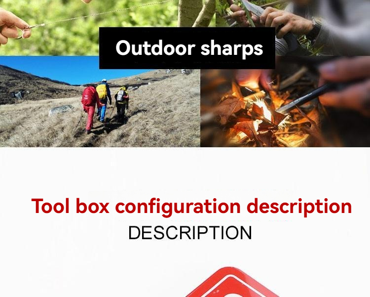 Portable SOS Survival Box Outdoor Survival Tool Storage Box Survival ...