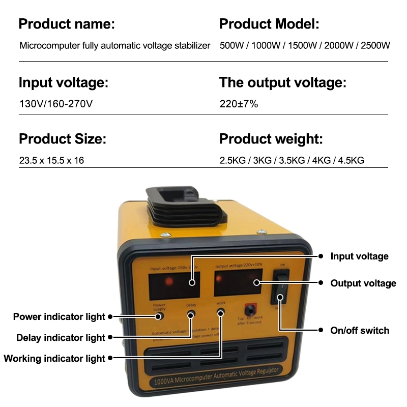 SVR-3000VA/2500VA Automatic Voltage Regulator Servo Type 3000watts AVR ...