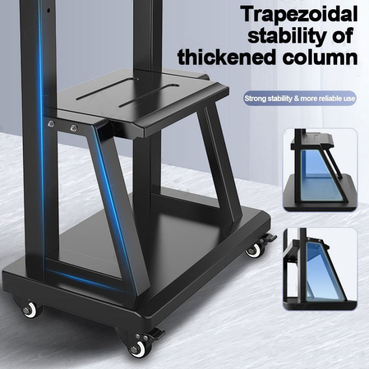 [COD] Home Mobile TV Cart with Wheels, Height Adjustable, 32-70 Inch ...