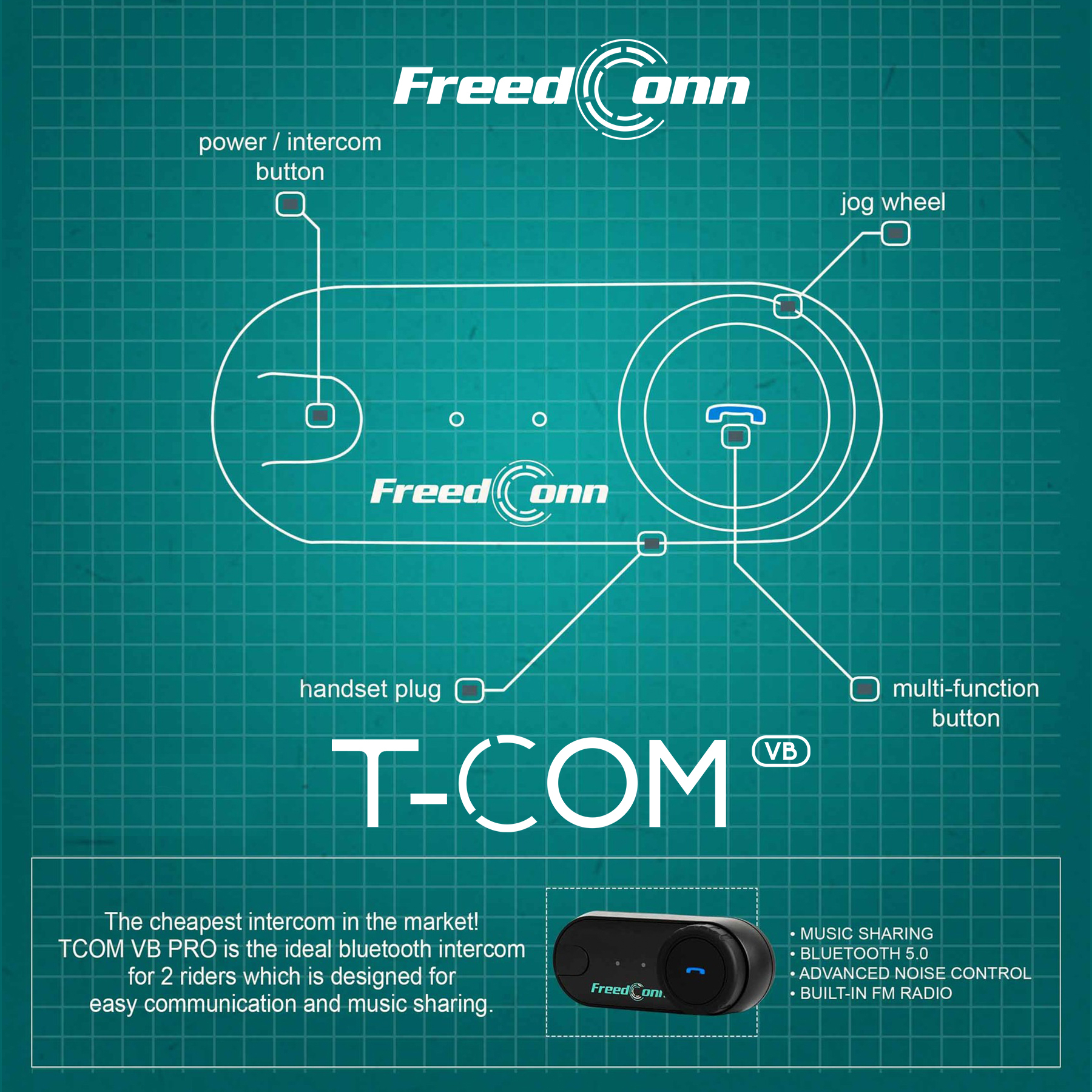 BUY 1 TAKE 1 Freedconn Tcom Vb PRO Motorcycle Helmet Bluetooth Intercom | Shopee Philippines