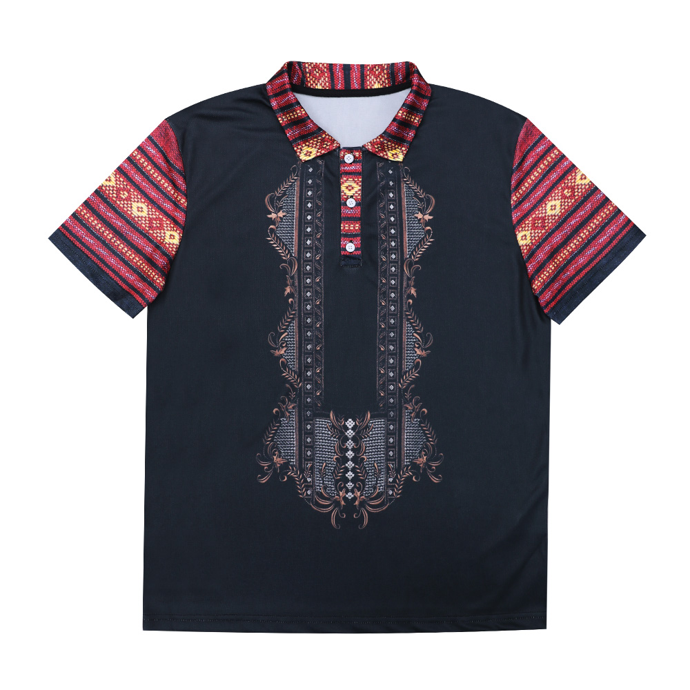 Philippine Ethnic/Tribal Modern Barong Polo Shirt For Men Lapel Button ...
