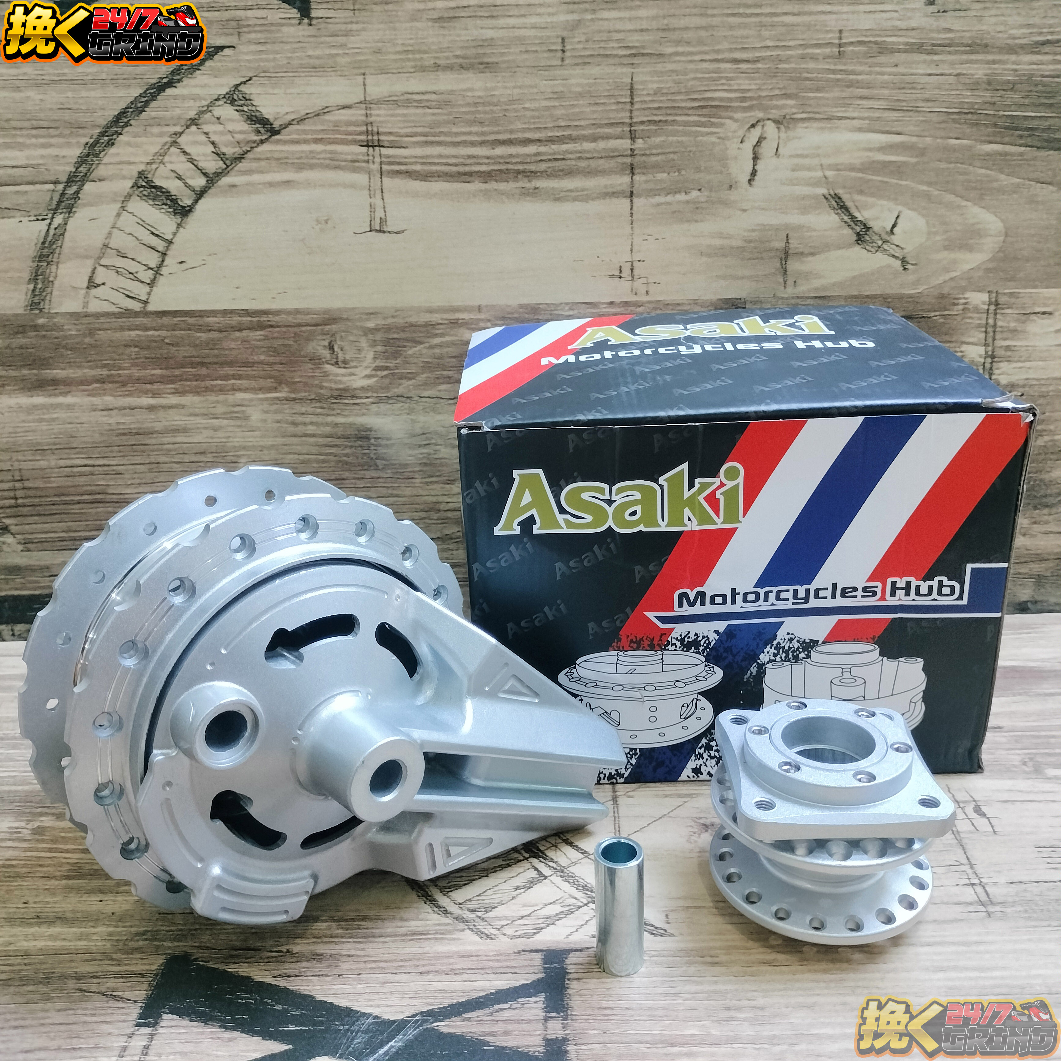 YASAKI LIGHTEN HUB SET THAILAND ORIGINAL (SILVER) HONDA XRM 110/125 ...