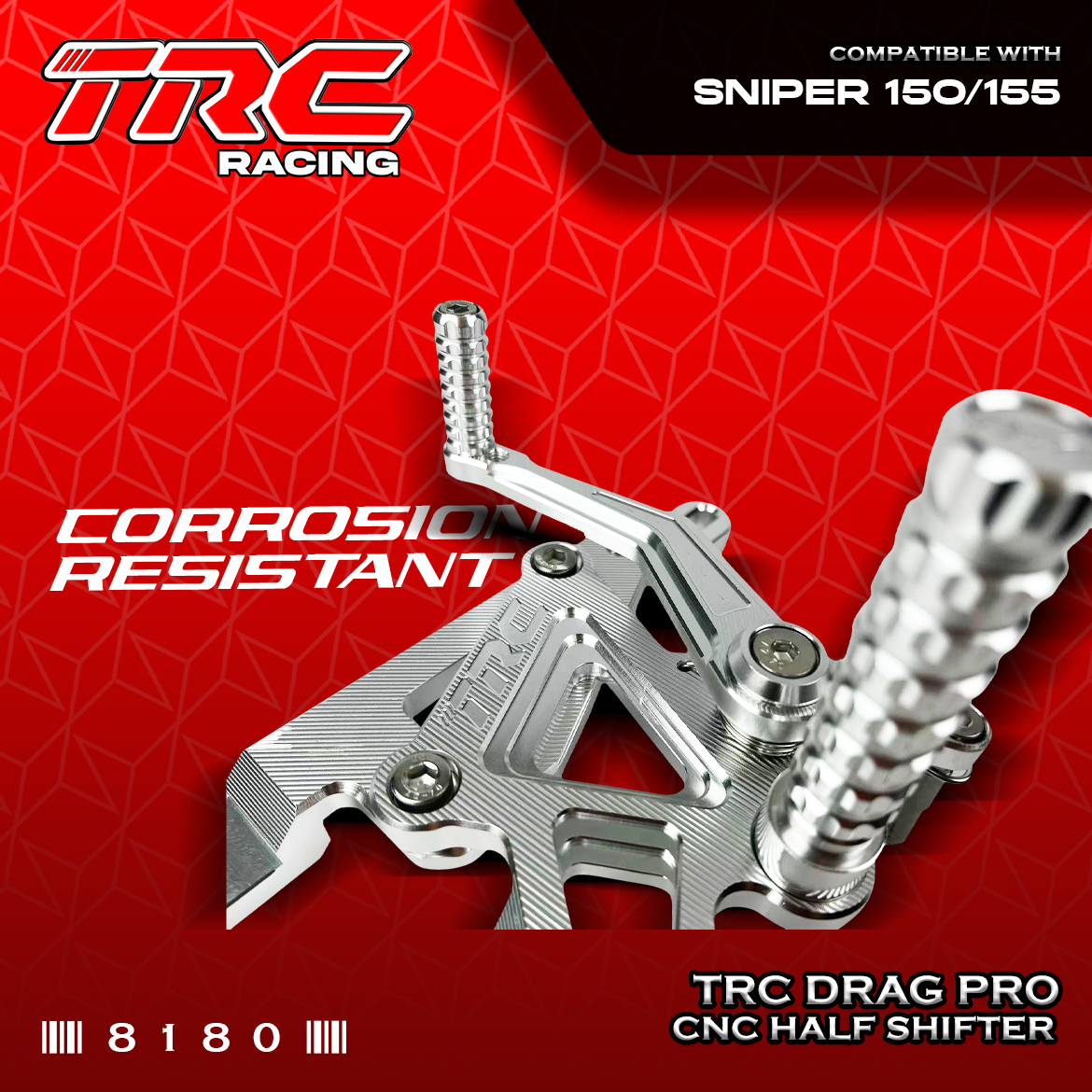 TRC RACING CNC HALF SHIFTER DRAG PRO FOR SNIPER 150/155 8180 | Shopee ...