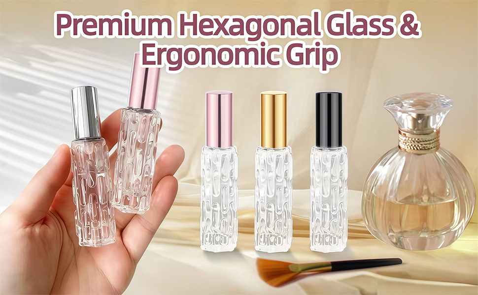 4 Colors Diamond Facet Mini Perfume Refillable Glass Bottle Travel ...