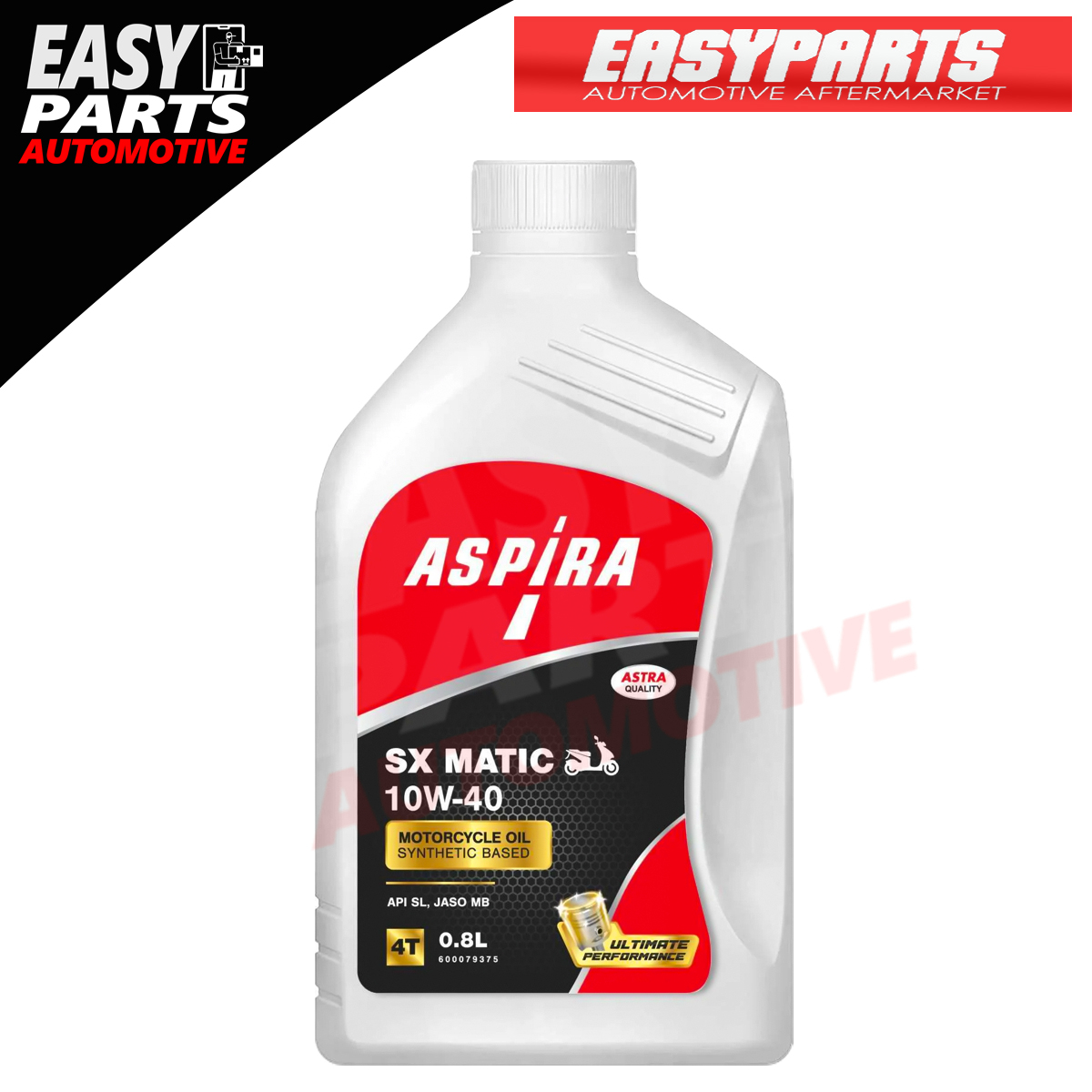 Aspira SX MATIC Ultimate Performance 4T API SL, JASO MB 10W-40 ...
