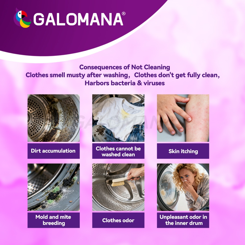 Washing Machine Drum Cleaner Powder - 99.9% Sterilization Removes dirt ...