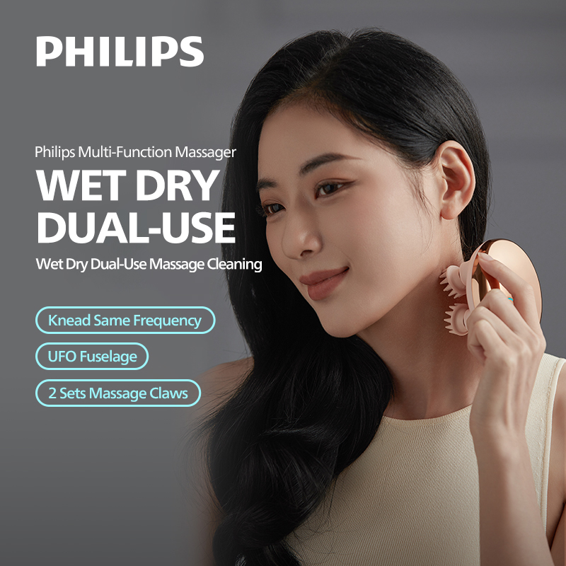 Philips Head Massager Mini Head Massager Massage Comb Wet and Dry Full ...