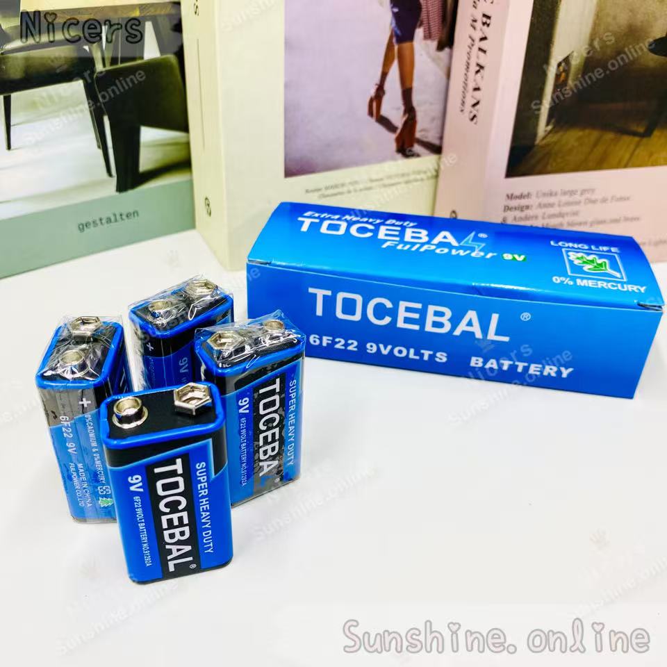 9V Battery 6F22 Extra Heavy Duty Tocebal ful Power Battery 10pcs/Box ...